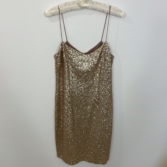 Kate Unger | Dresses | Kay Unger Gold Sequin Dress | Poshmark
